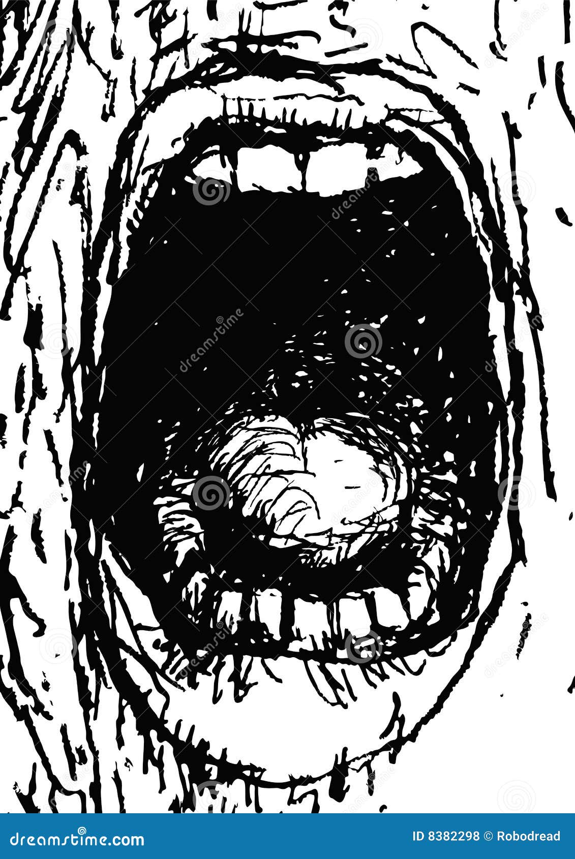 Scream (vector) stock vector. Illustration of expressions - 8382298