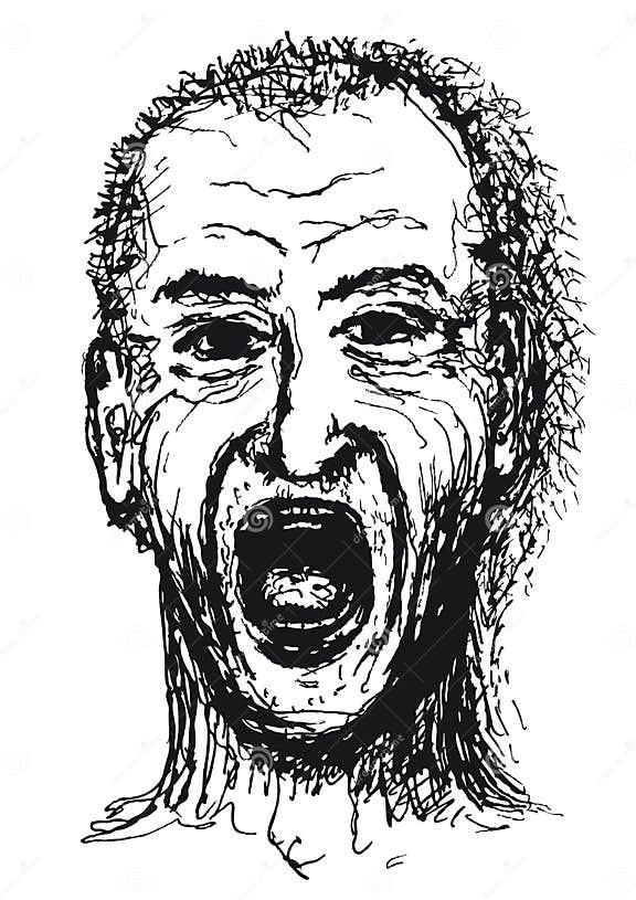 Scream (vector) stock vector. Illustration of emotive - 8503550