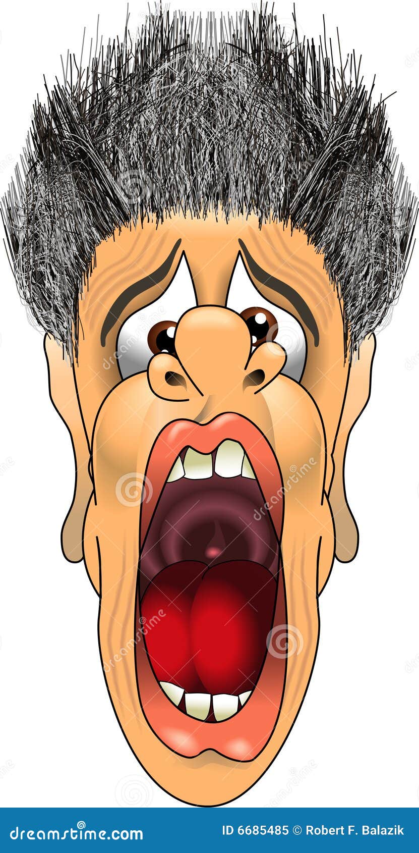 Scream_yell_1 stock illustration. Illustration of funny - 6685485