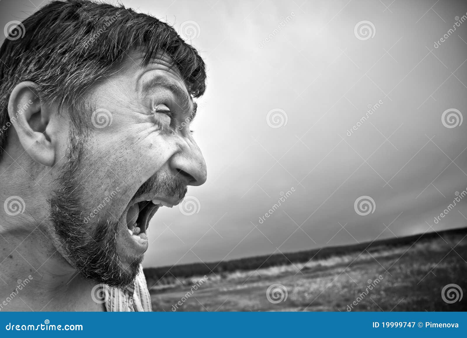 Screaming stock image. Image of adult, scared, expressing - 19999747
