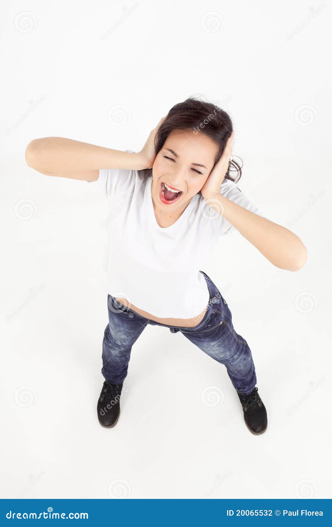 Screaming from above stock photo. Image of frustrated - 20065532