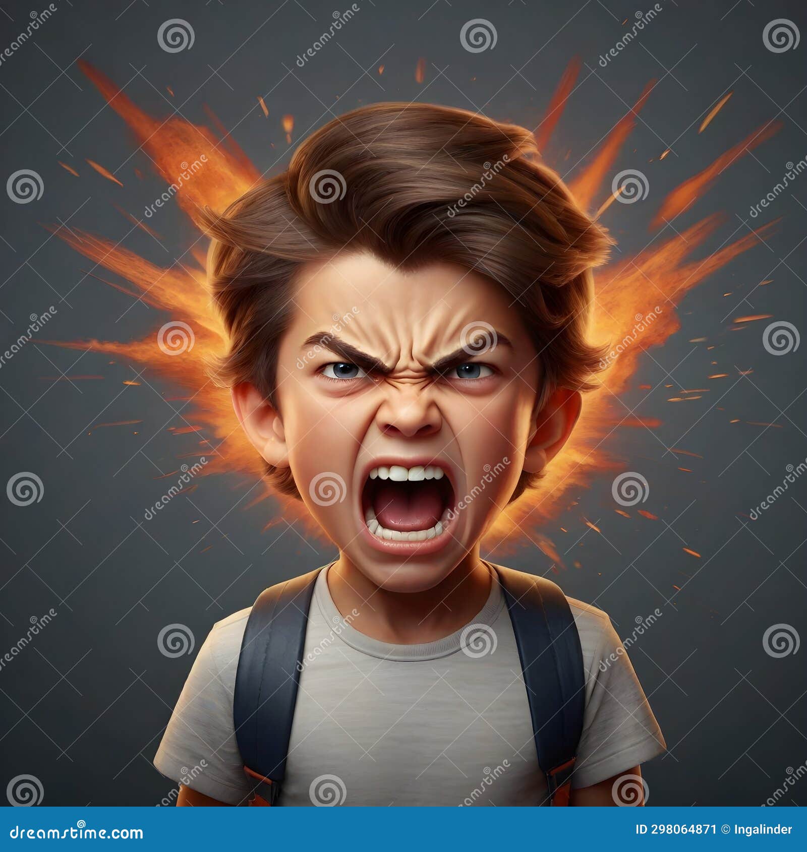Screaming Angry Teenager Boy Stock Illustration - Illustration of ...