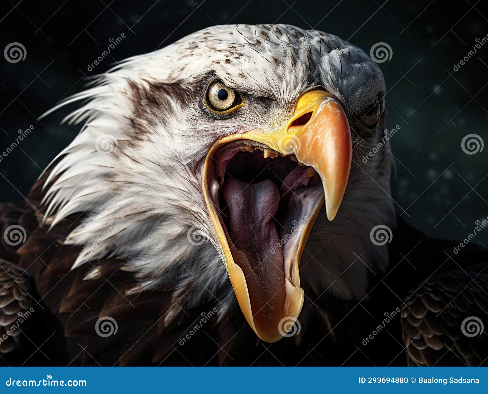 Screaming Bald Eagle stock illustration. Illustration of american ...