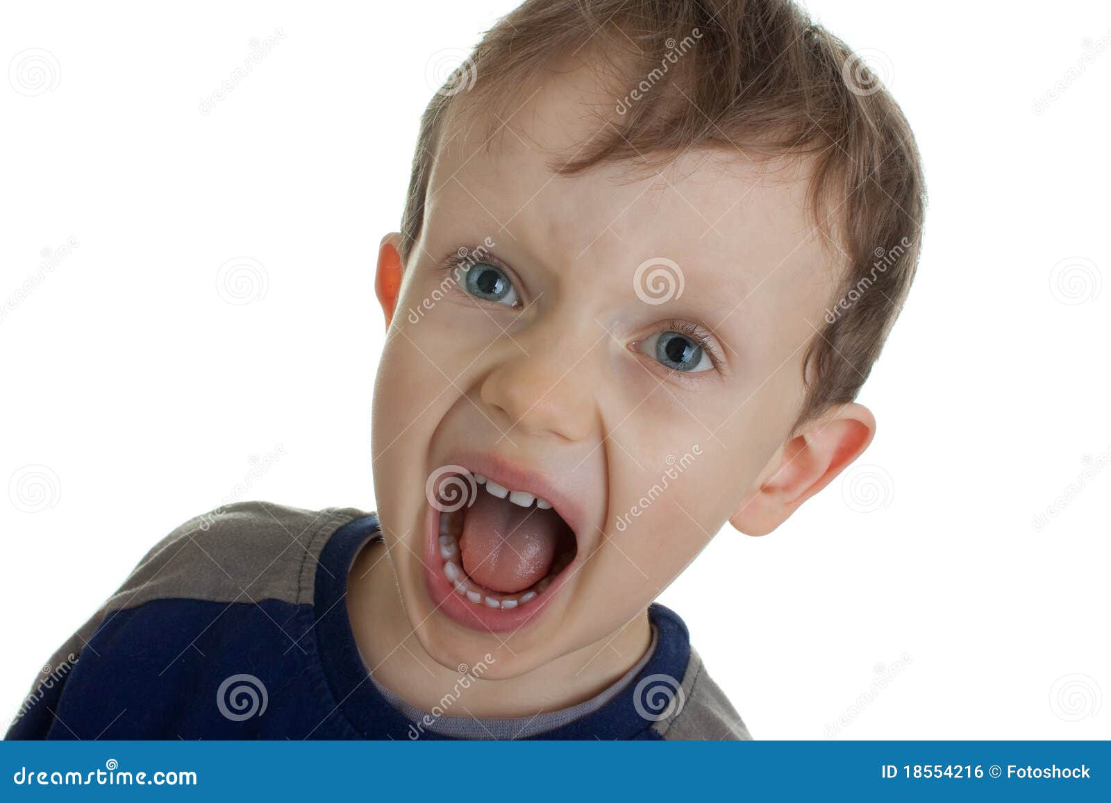 Screaming boy stock photo. Image of mouth, blue, white - 18554216