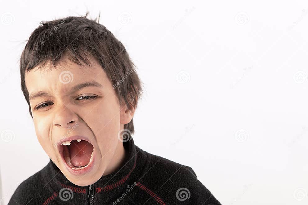 Screaming boy stock photo. Image of playful, caucasian - 8194260