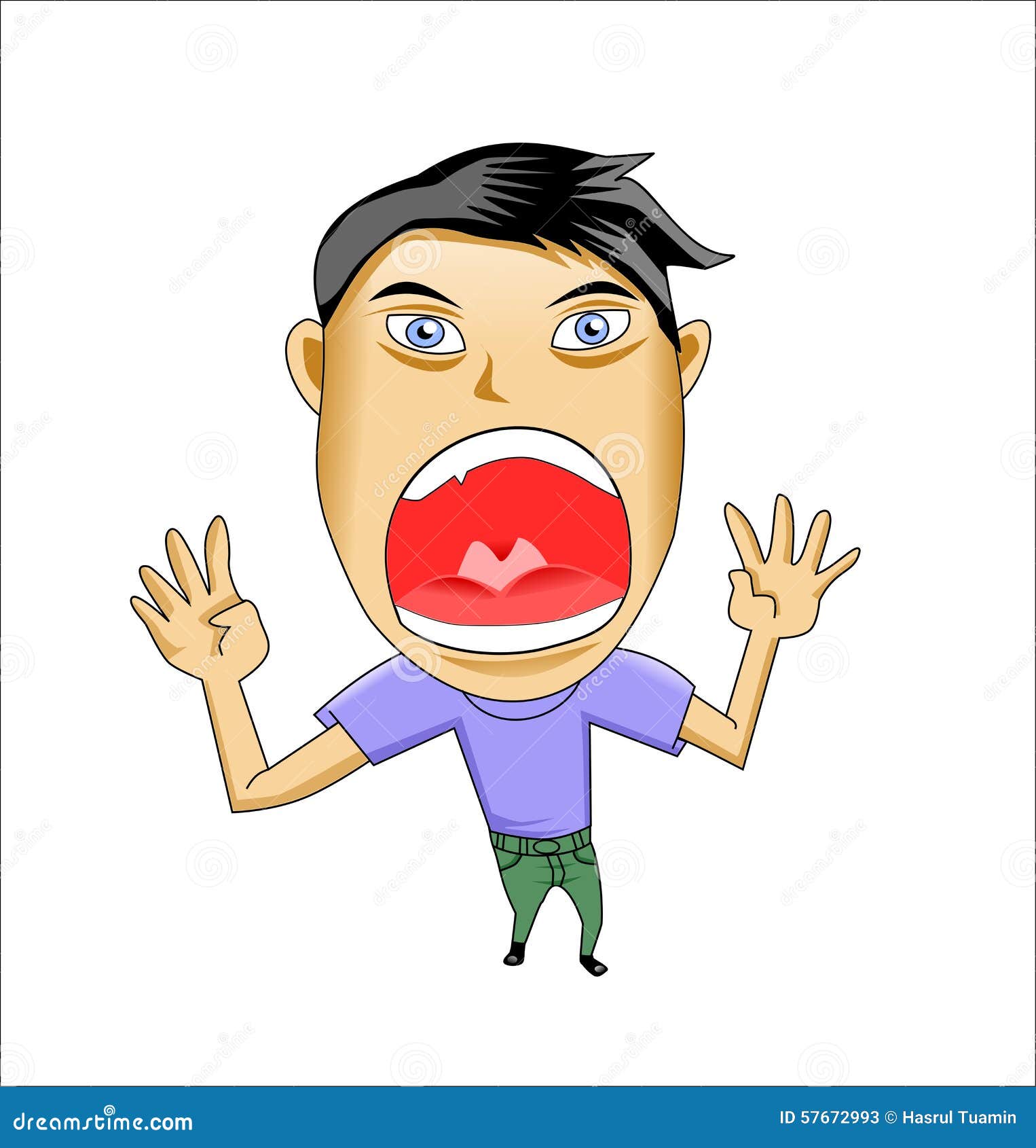 Screaming boy stock illustration. Illustration of angry - 57672993