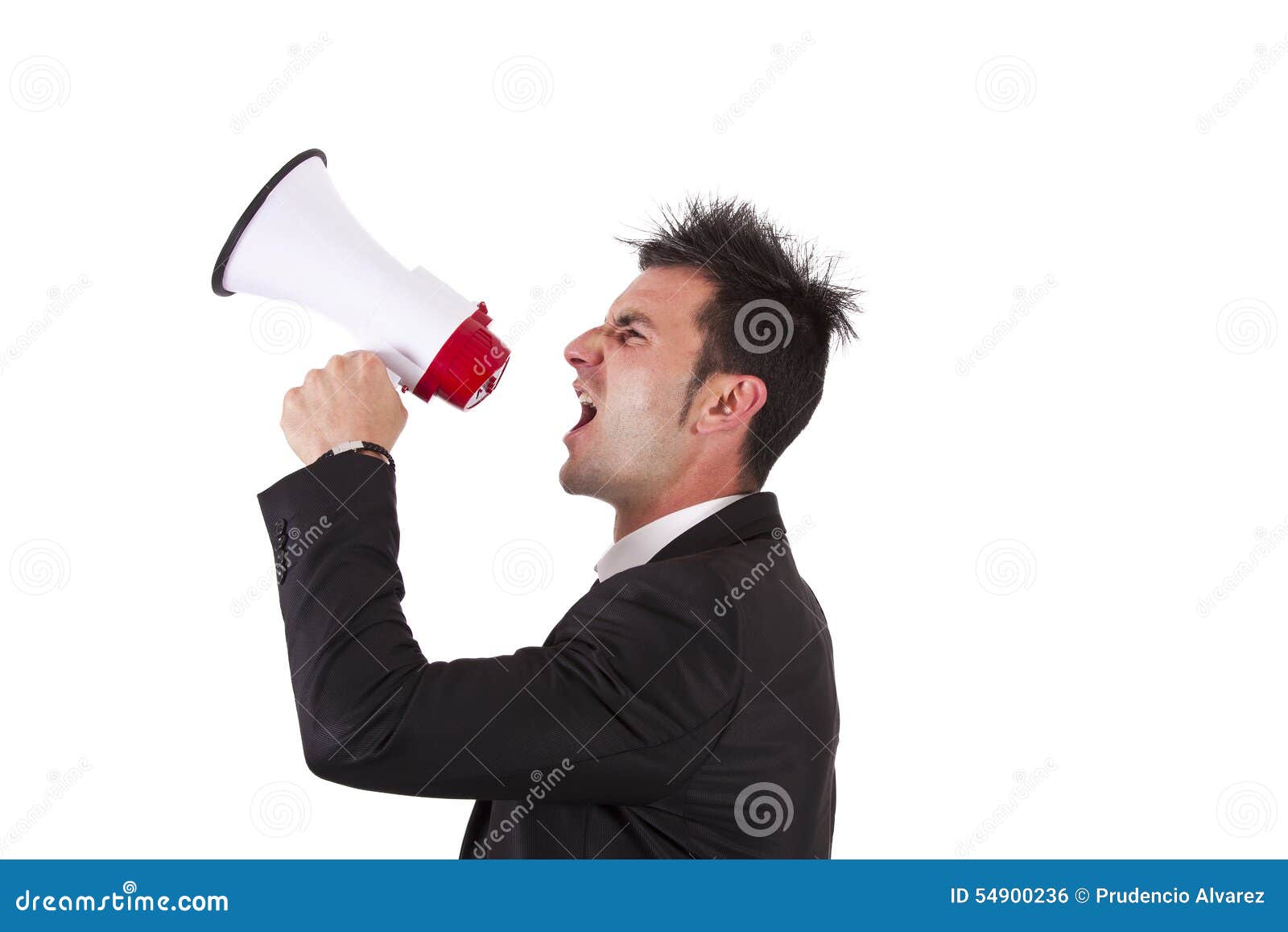 Screaming businessman stock photo. Image of communication - 54900236