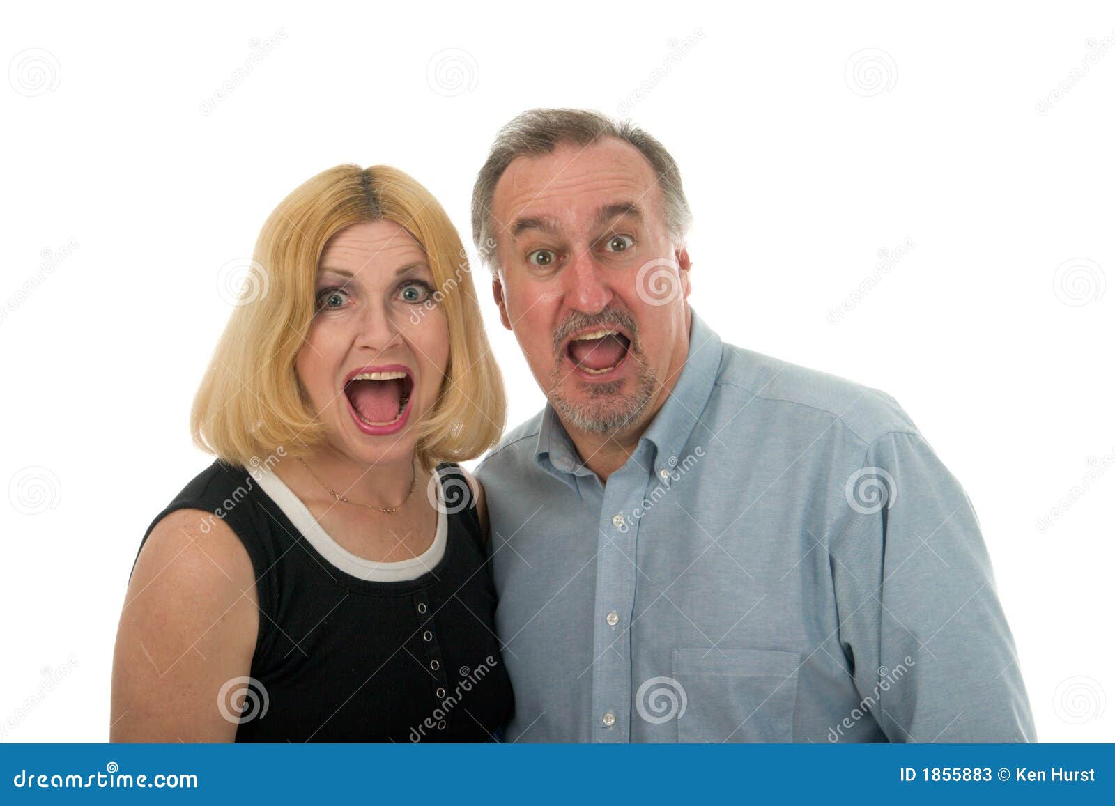 Screaming Couple stock image. Image of grey, amazed, blonde - 1855883