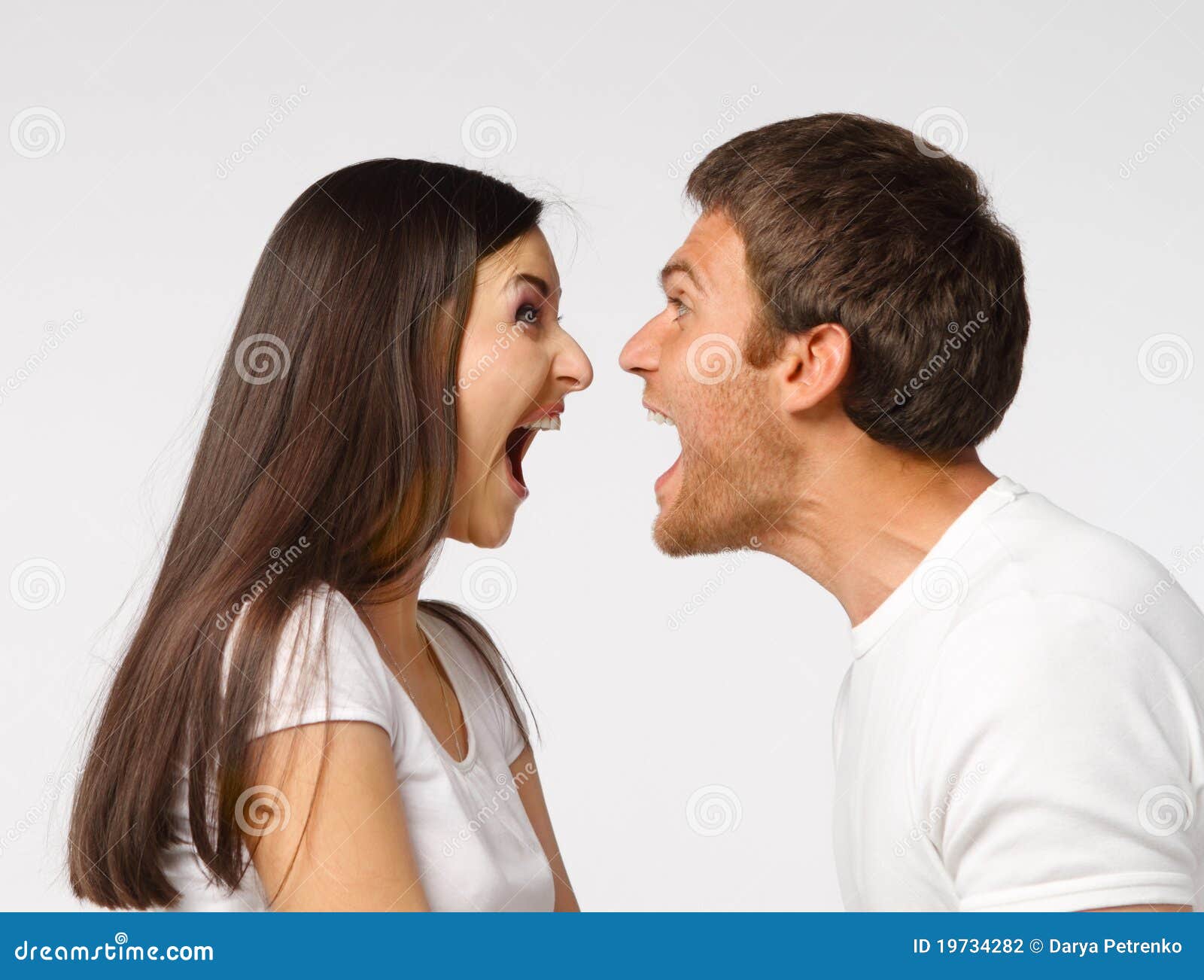 Screaming couple stock photo. Image of beautiful, casual - 19734282