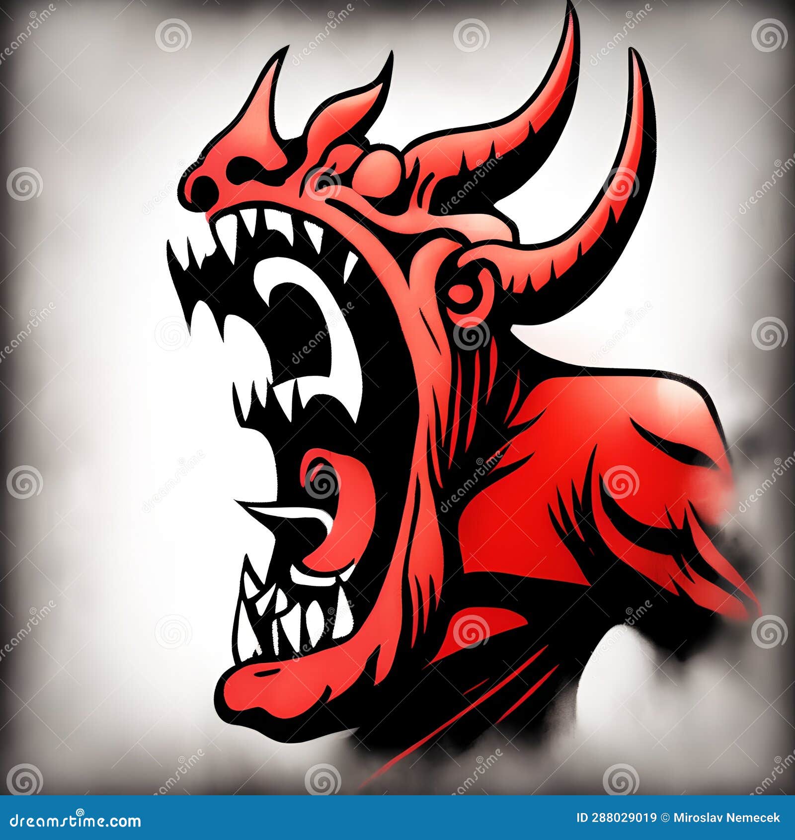 Screaming Devil, Generative AI Illustration Stock Illustration ...