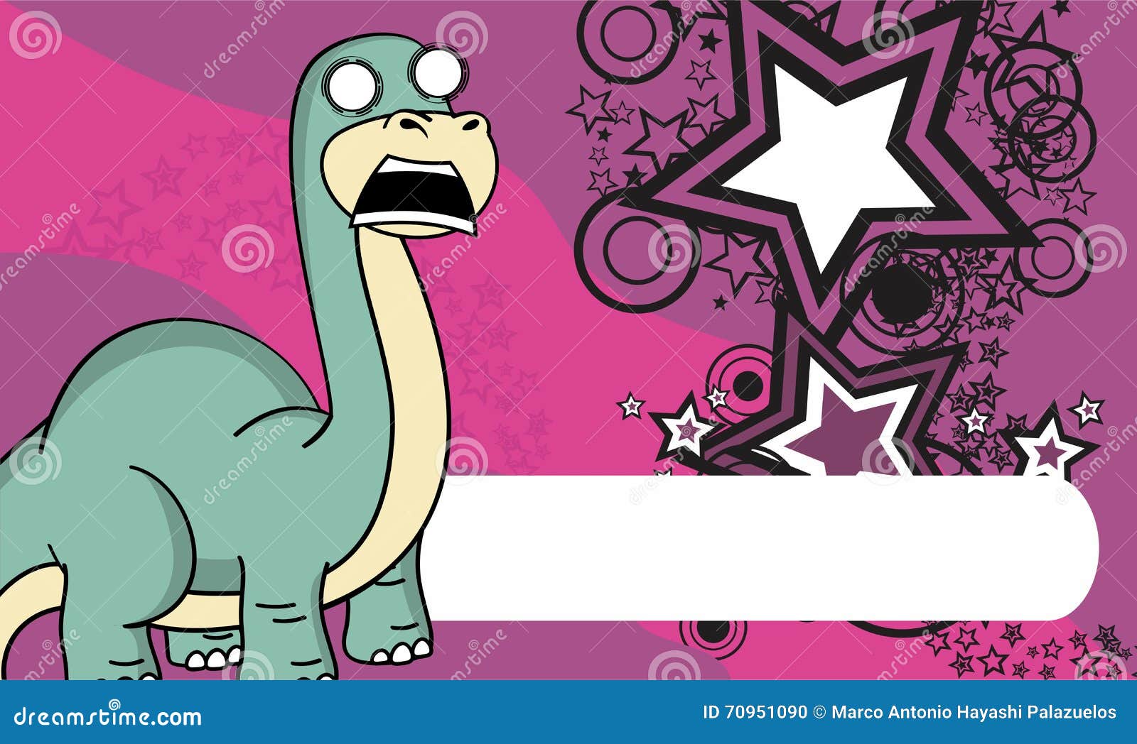 Screaming Dinosaur Brontosaurus Expressions Cartoon Background Vector ...