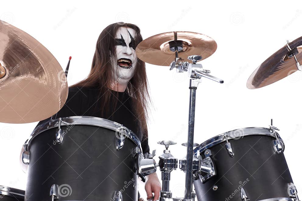 Screaming drummer stock photo. Image of beat, instrument - 9276298
