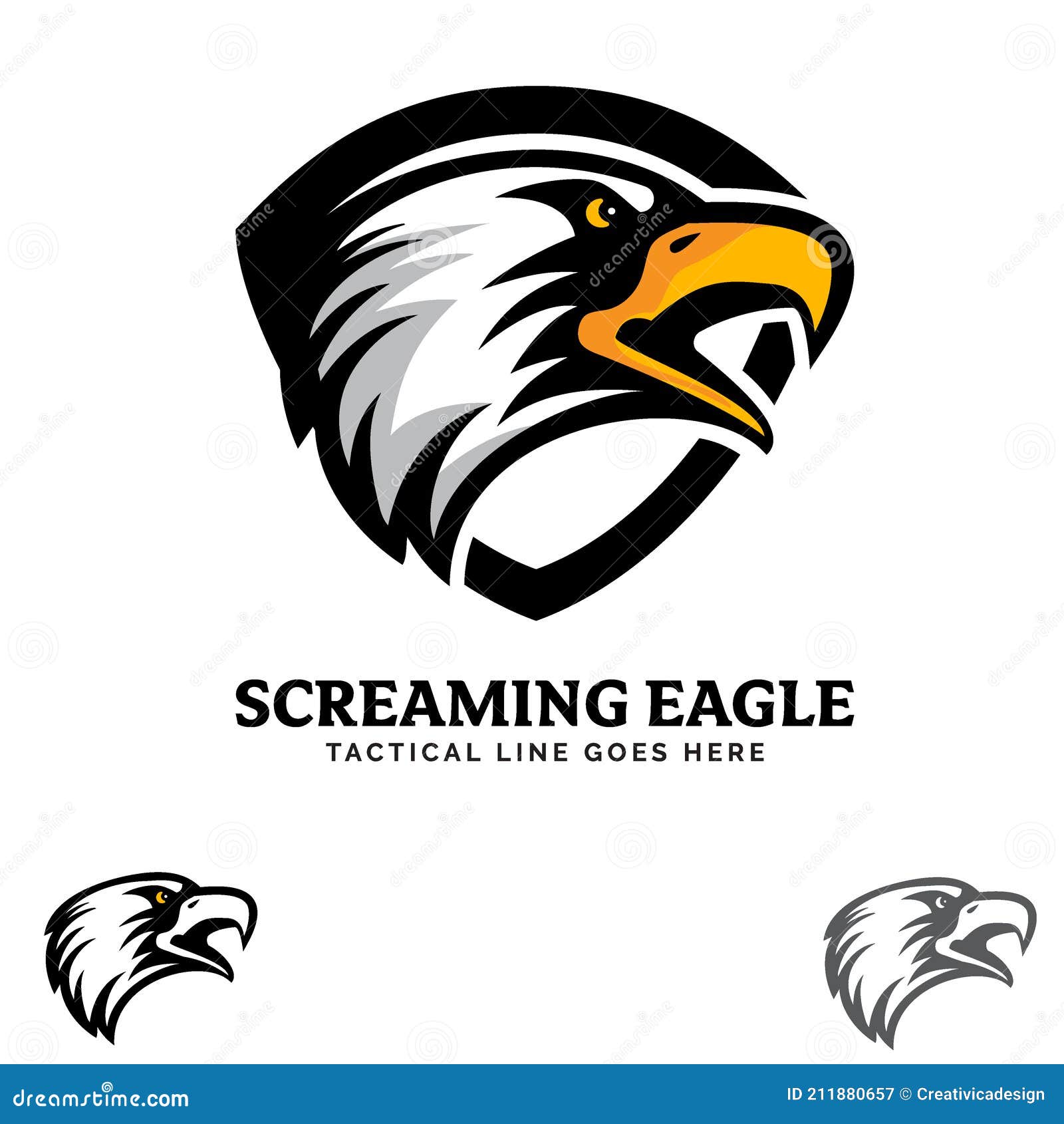 Screaming Eagle Insignia Vector Illustration Stock Vector ...