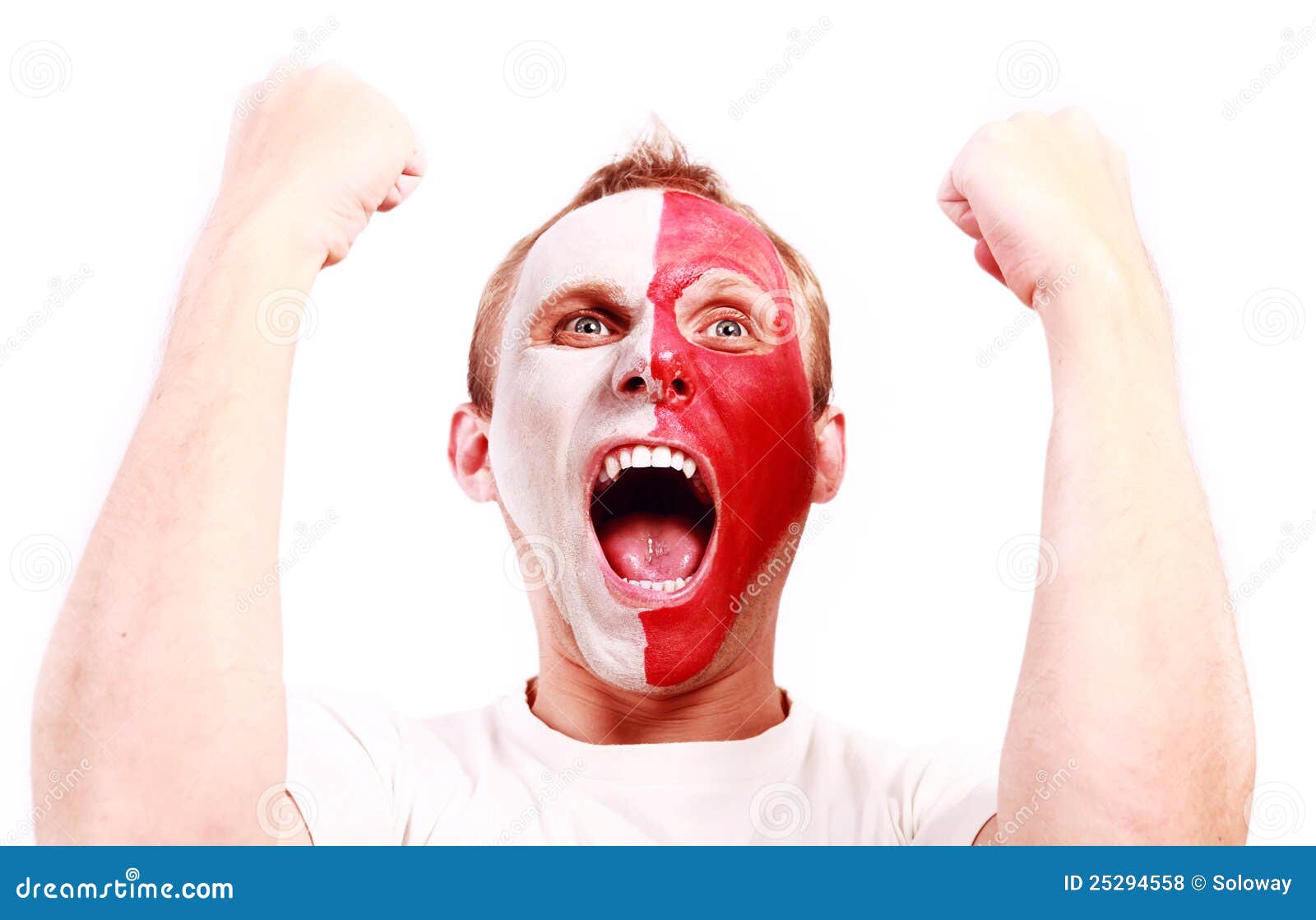 Screaming football fan stock photo. Image of person, patriotism - 25294558