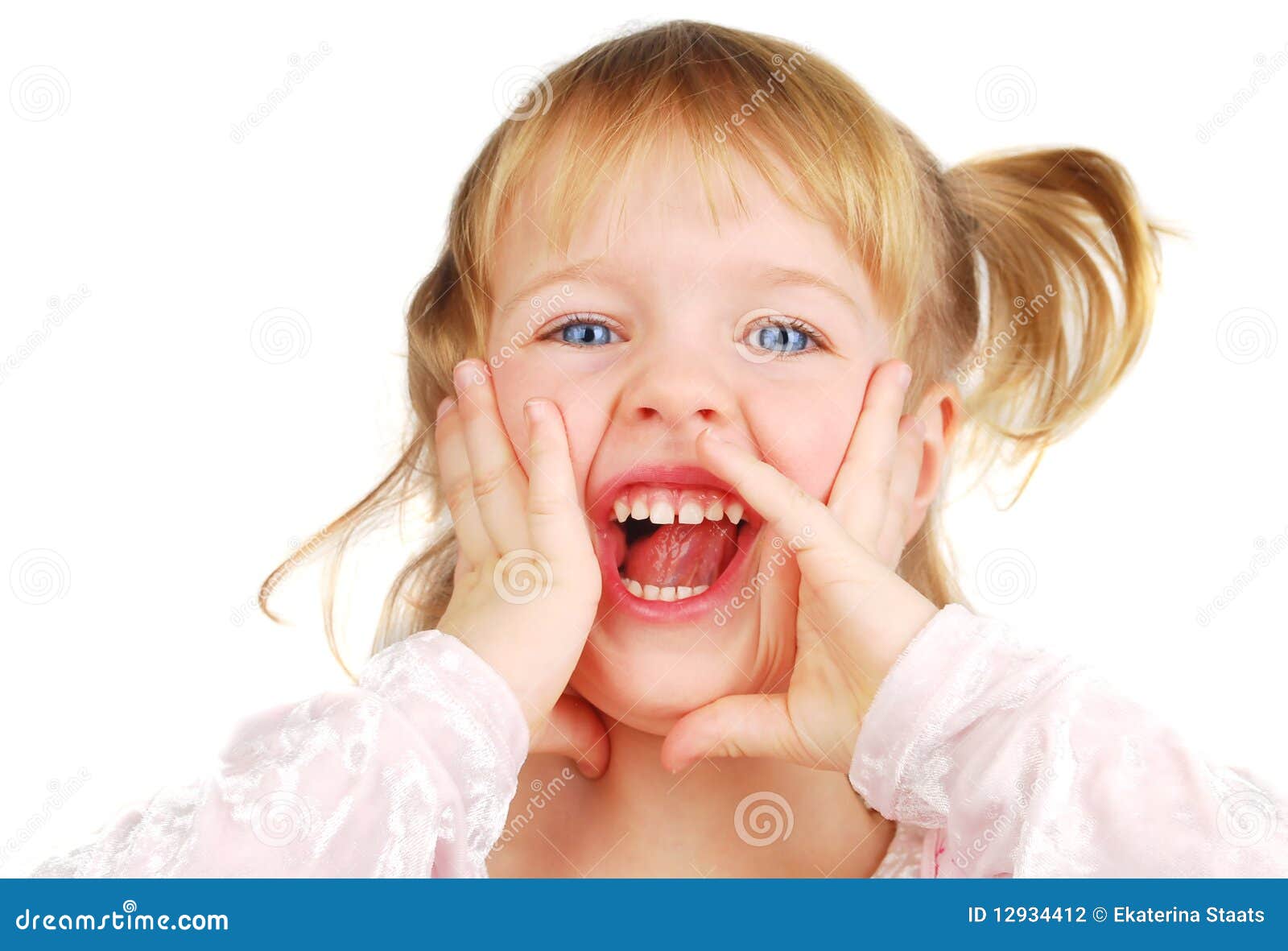 Screaming girl. stock photo. Image of isolated, caucasian - 12934412