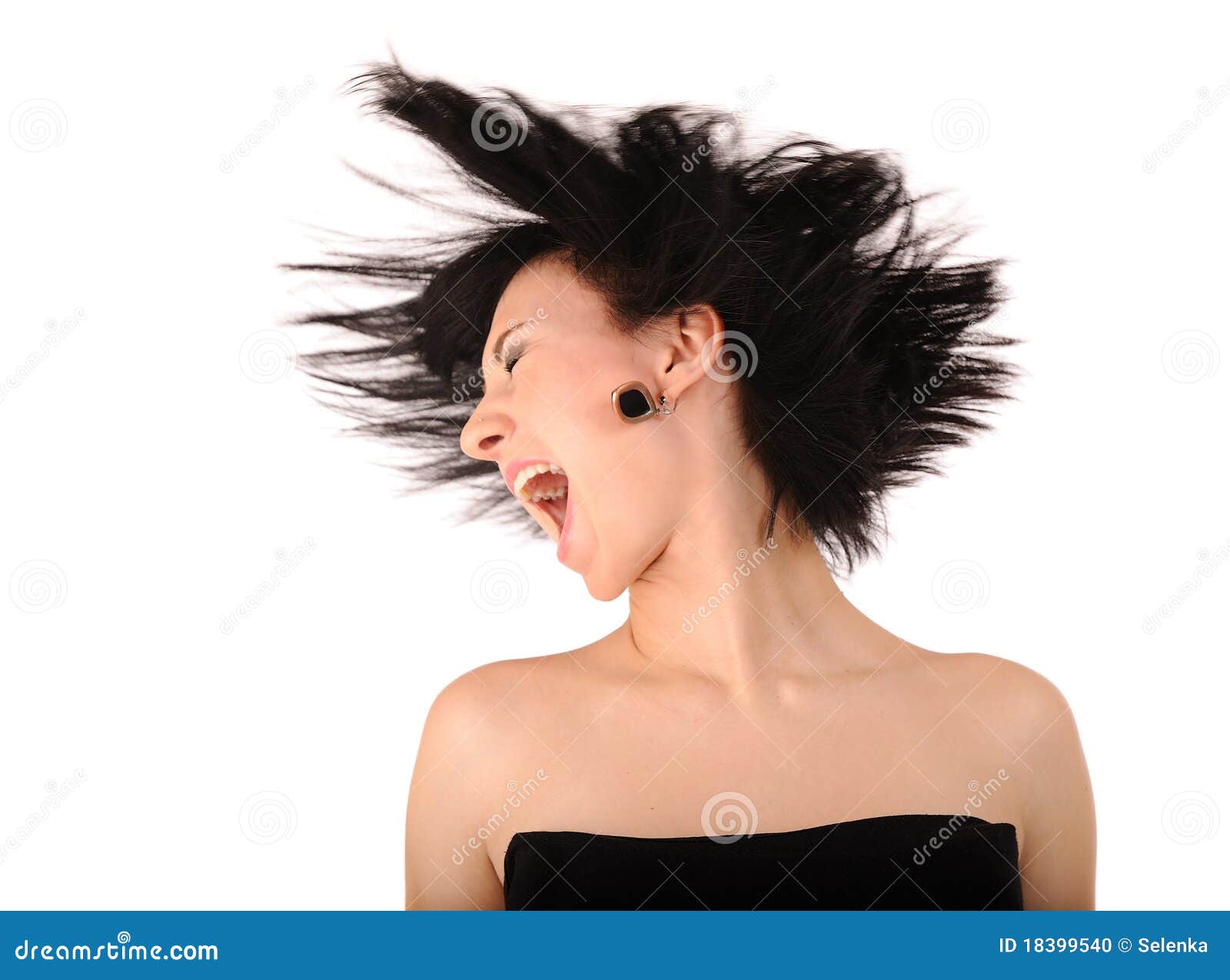 Screaming girl stock photo. Image of beauty, emotion - 18399540