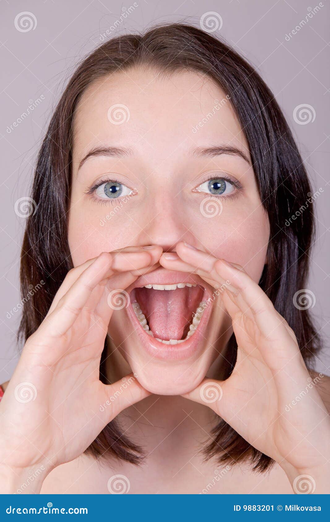 Screaming girl stock image. Image of girl, background - 9883201
