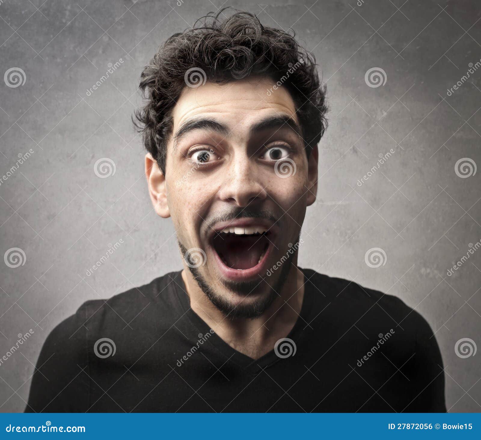 Screaming Guy stock photo. Image of stupor, wonder, happy - 27872056