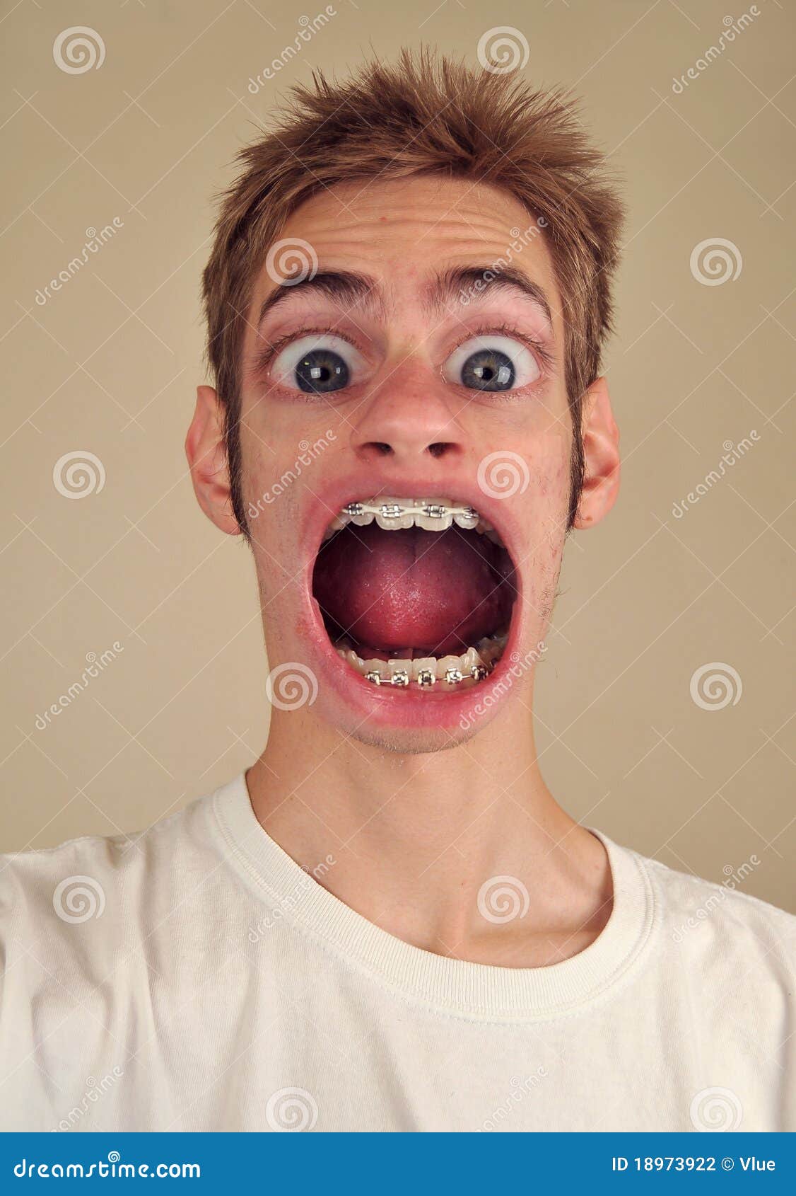Screaming with Huge Mouth stock photo. Image of humorous - 18973922