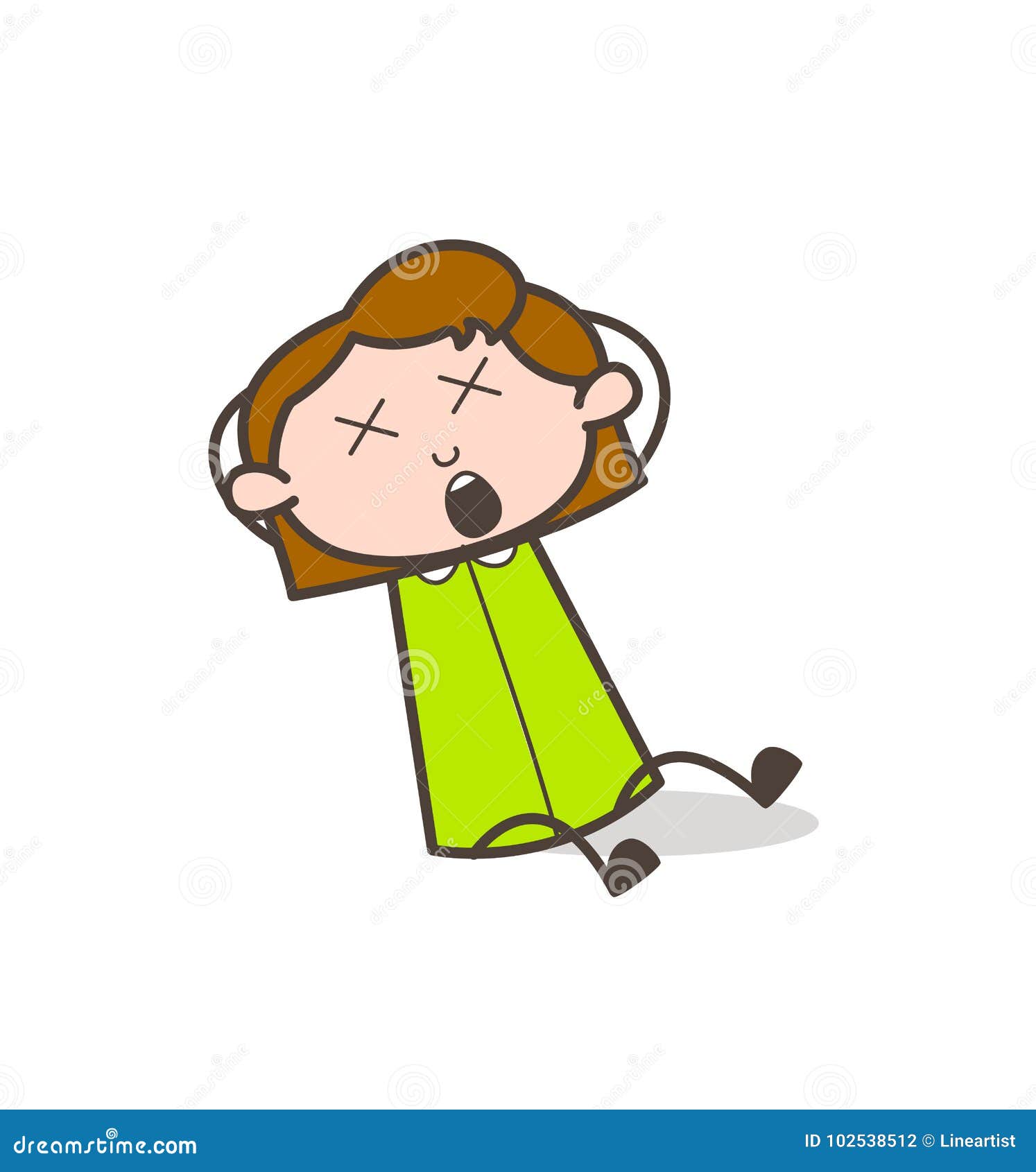 Screaming Lady Dizzy-Face Vector Stock Illustration - Illustration of ...