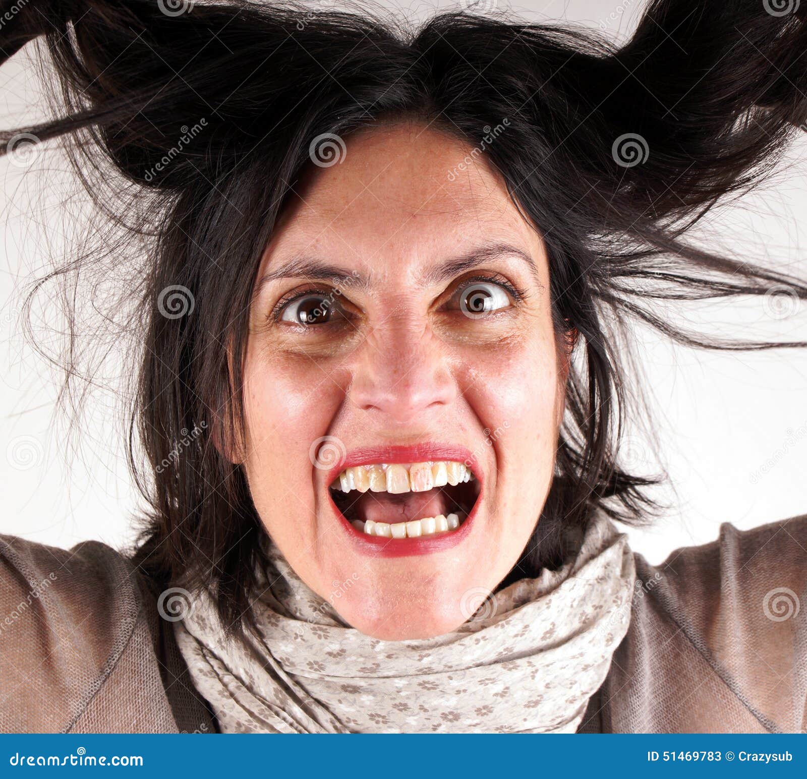 Screaming lady stock image. Image of isolated, shocked - 51469783