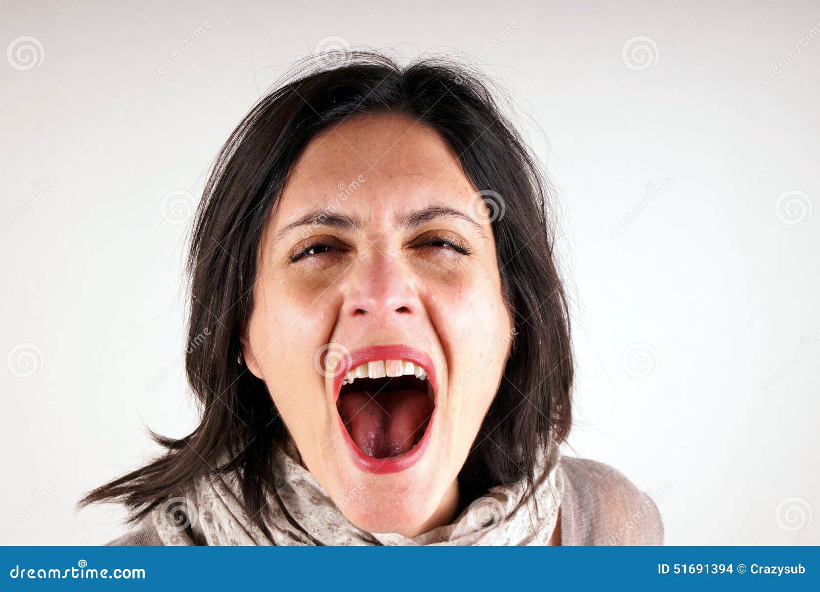 Screaming lady stock photo. Image of model, open, portrait - 51691394