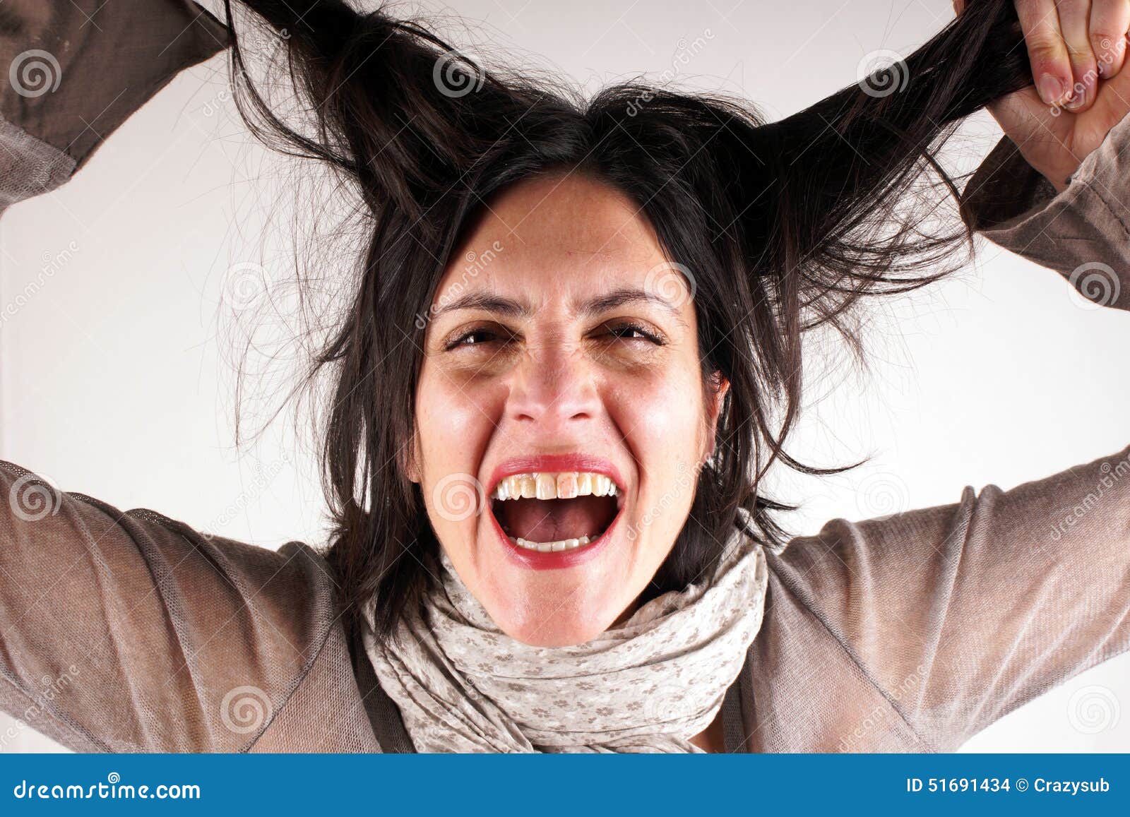 Screaming lady stock photo. Image of funny, mouth, pretty - 51691434