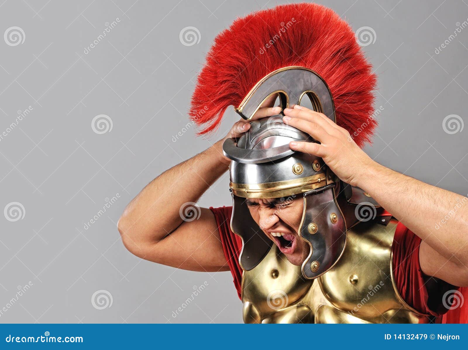 Screaming Legionary Soldier Stock Image - Image of muscles, copy: 14132479