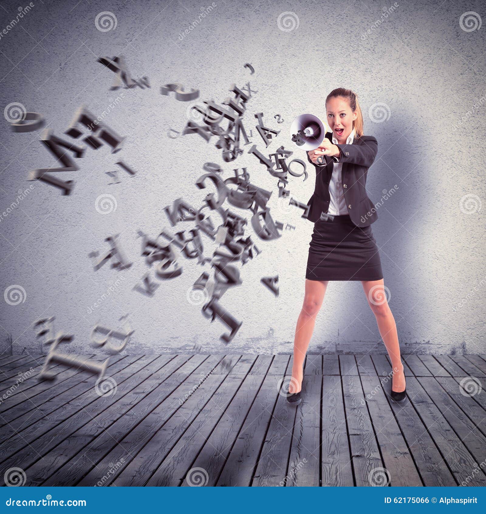 Screaming letters stock photo. Image of businesswoman - 62175066