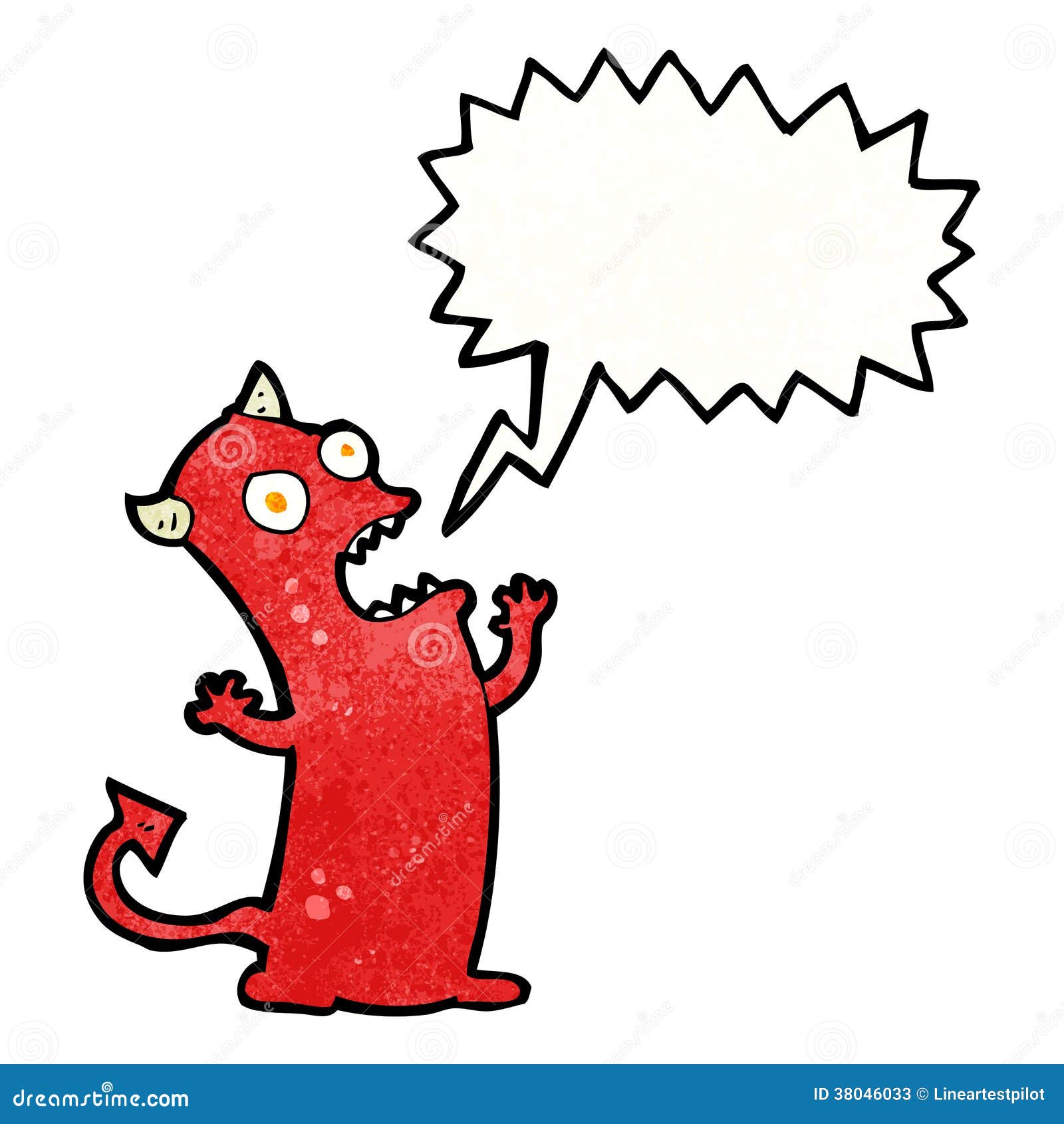 Screaming Little Devil Cartoon Stock Vector - Illustration of funny ...