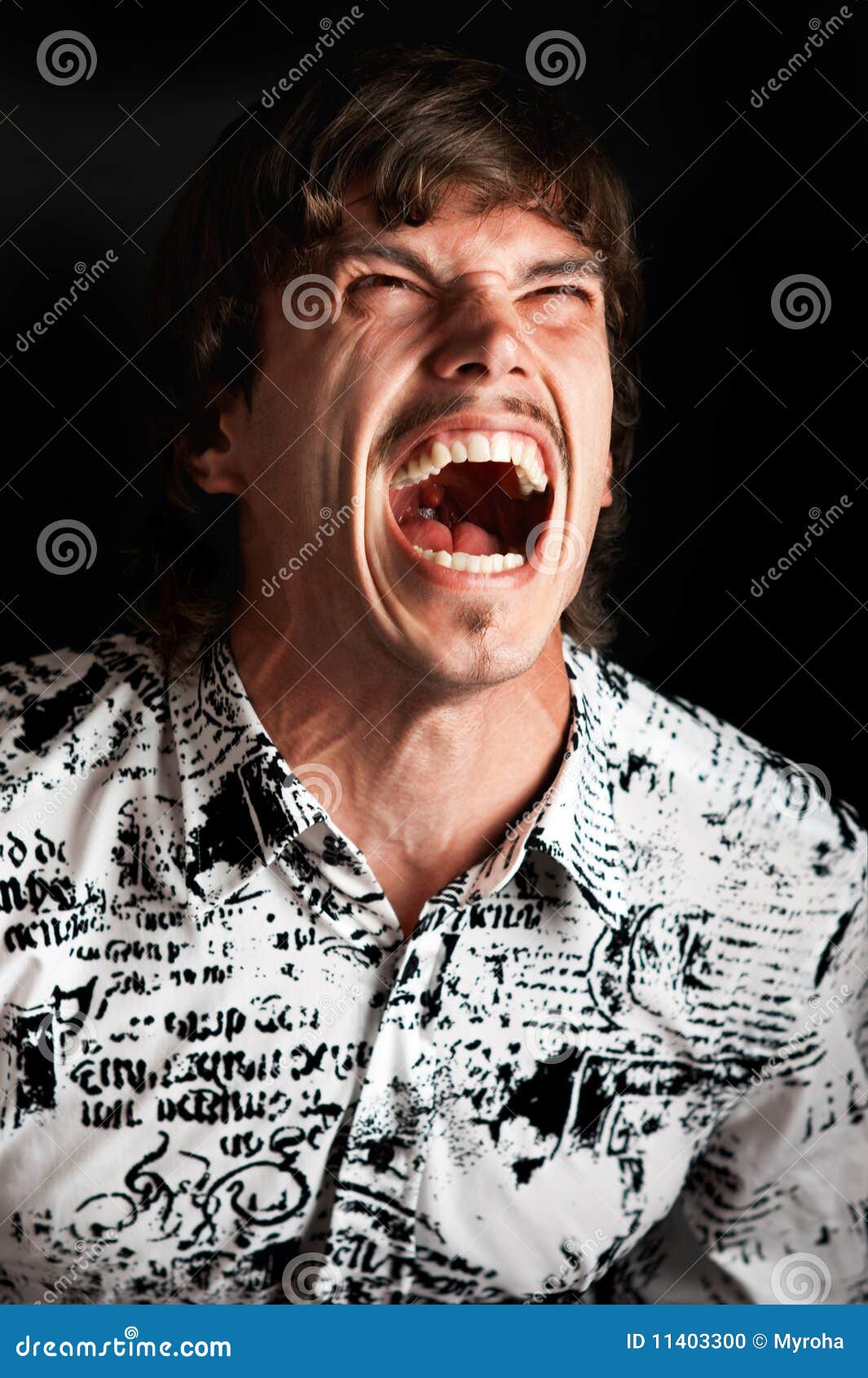 Screaming man stock photo. Image of evil, dark, frighten - 11403300