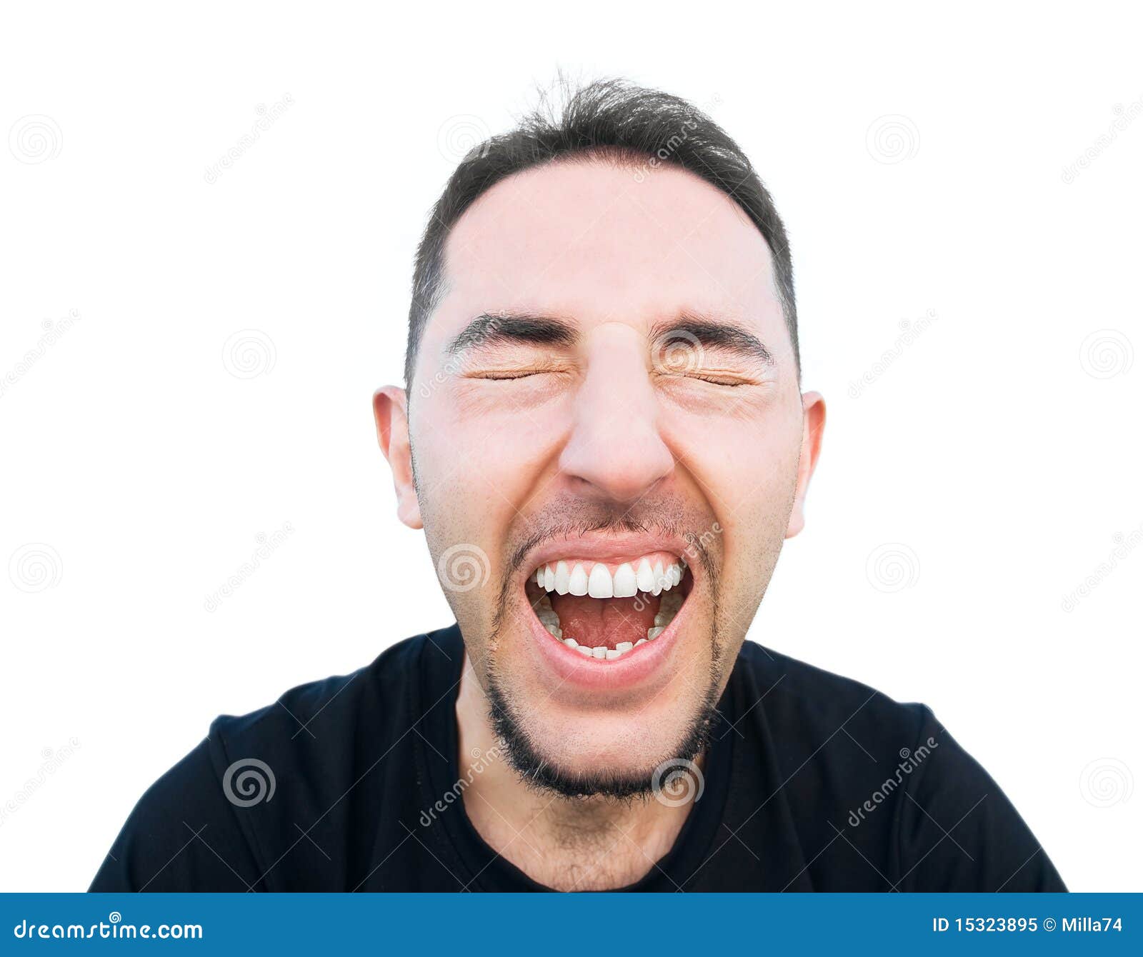 Screaming man. stock image. Image of crazed, mouth, gesturing - 15323895
