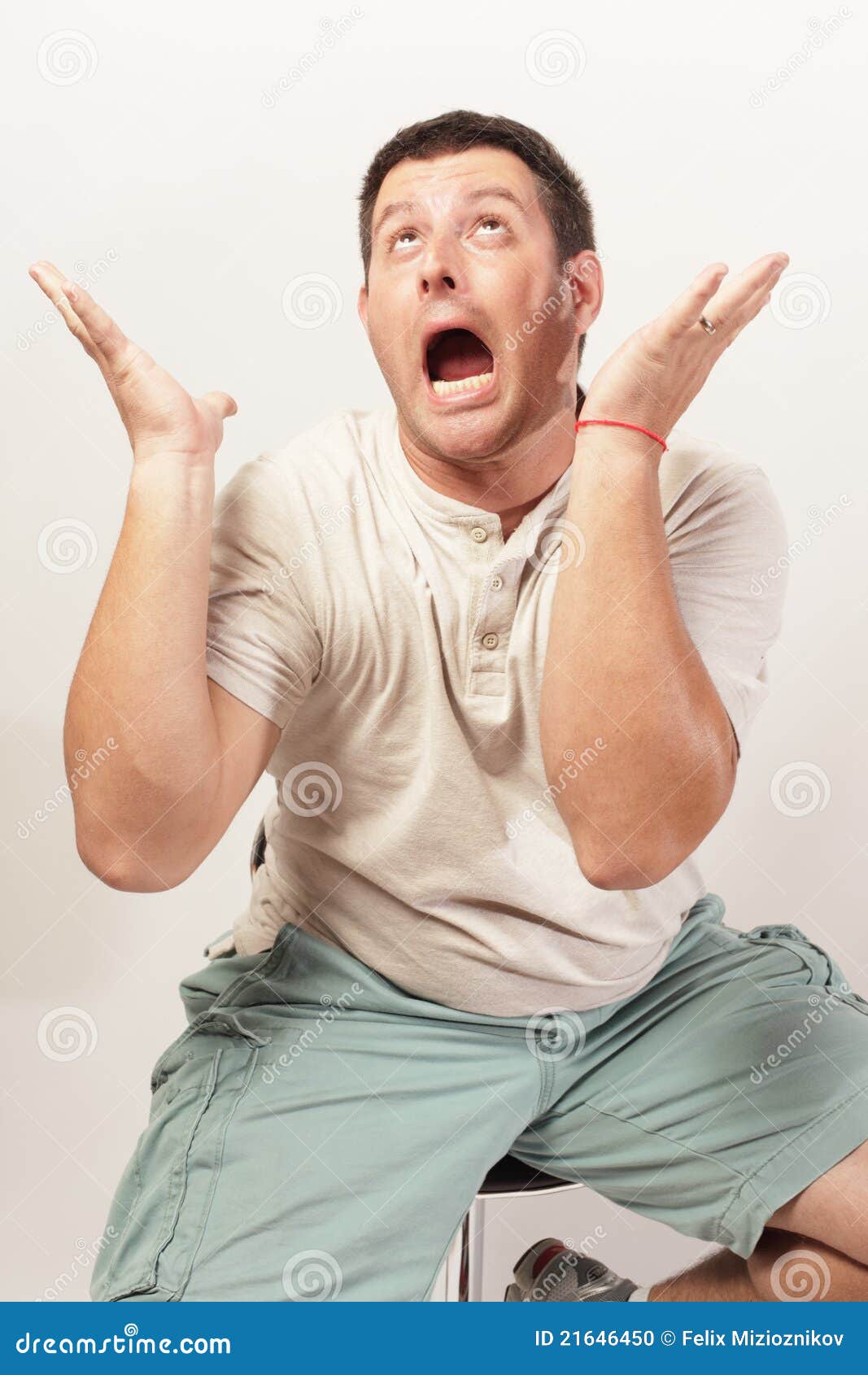 Screaming man stock photo. Image of handsome, studio - 21646450