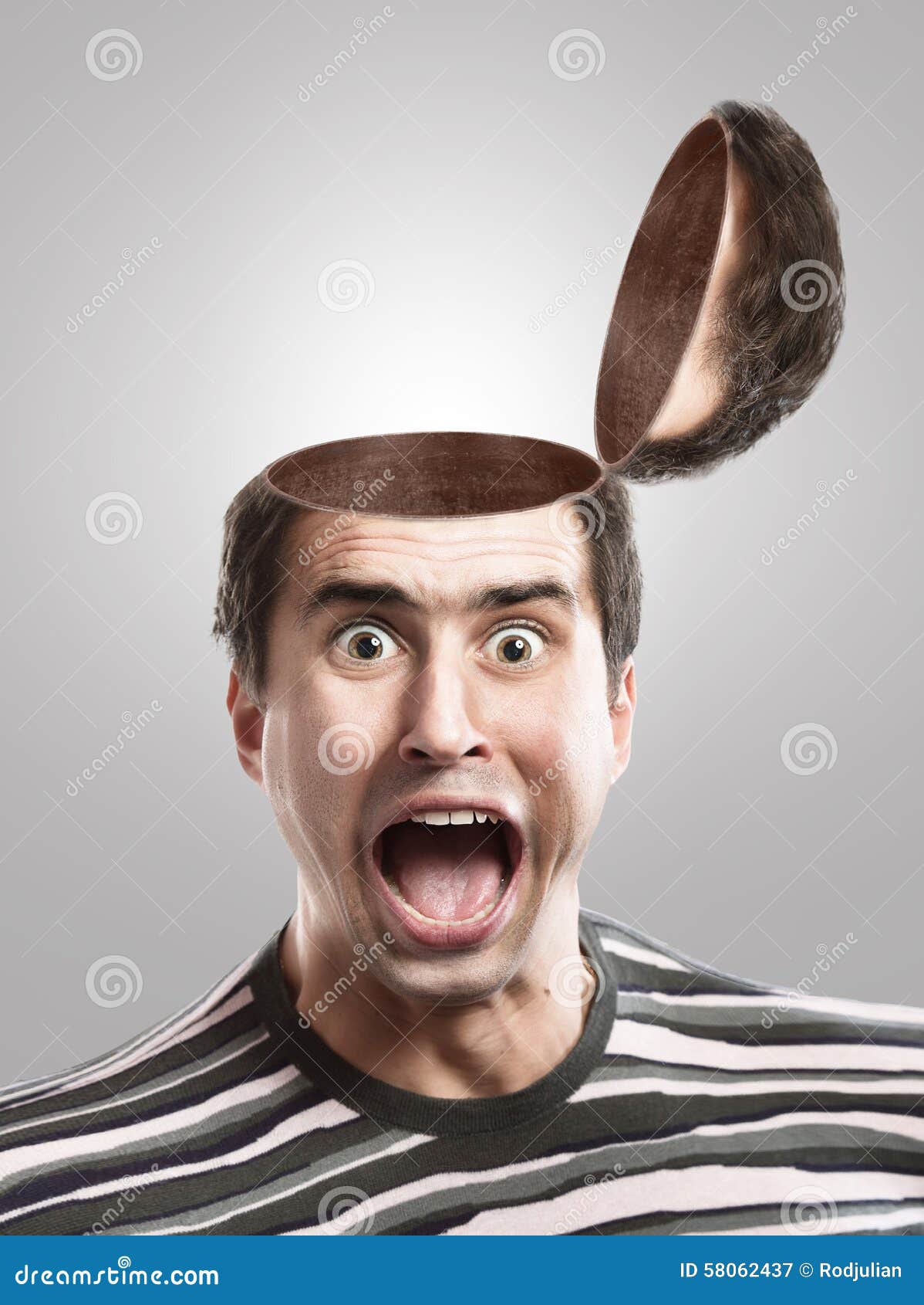 Screaming man stock image. Image of brain, face, panic - 58062437