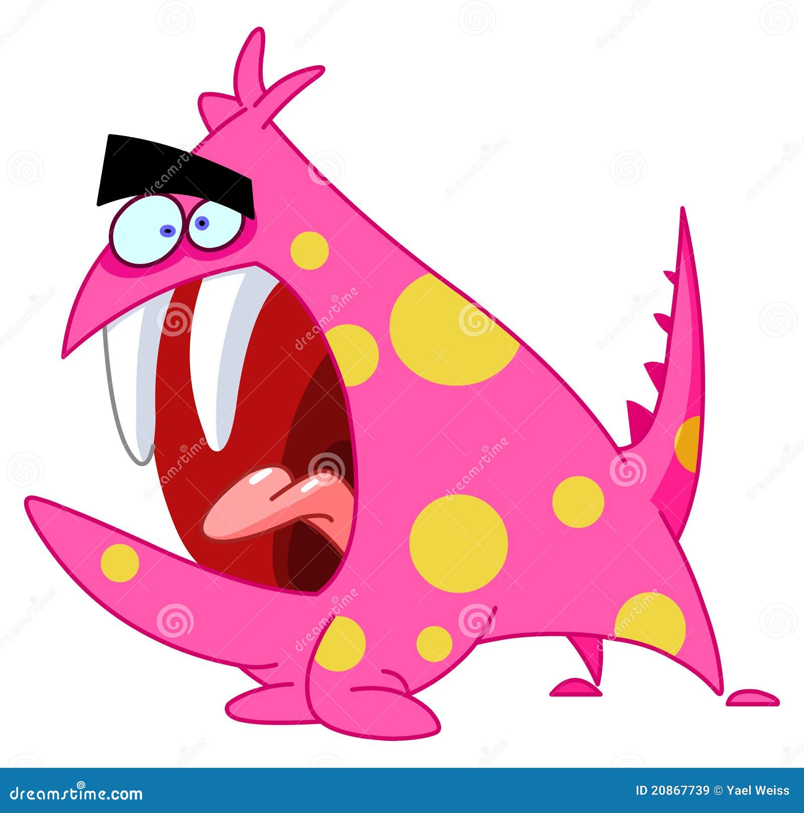 Screaming monster stock vector. Illustration of creature - 20867739