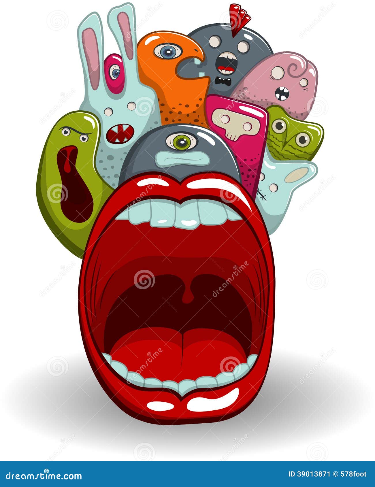 Screaming Moster Stock Illustrations – 2 Screaming Moster Stock ...