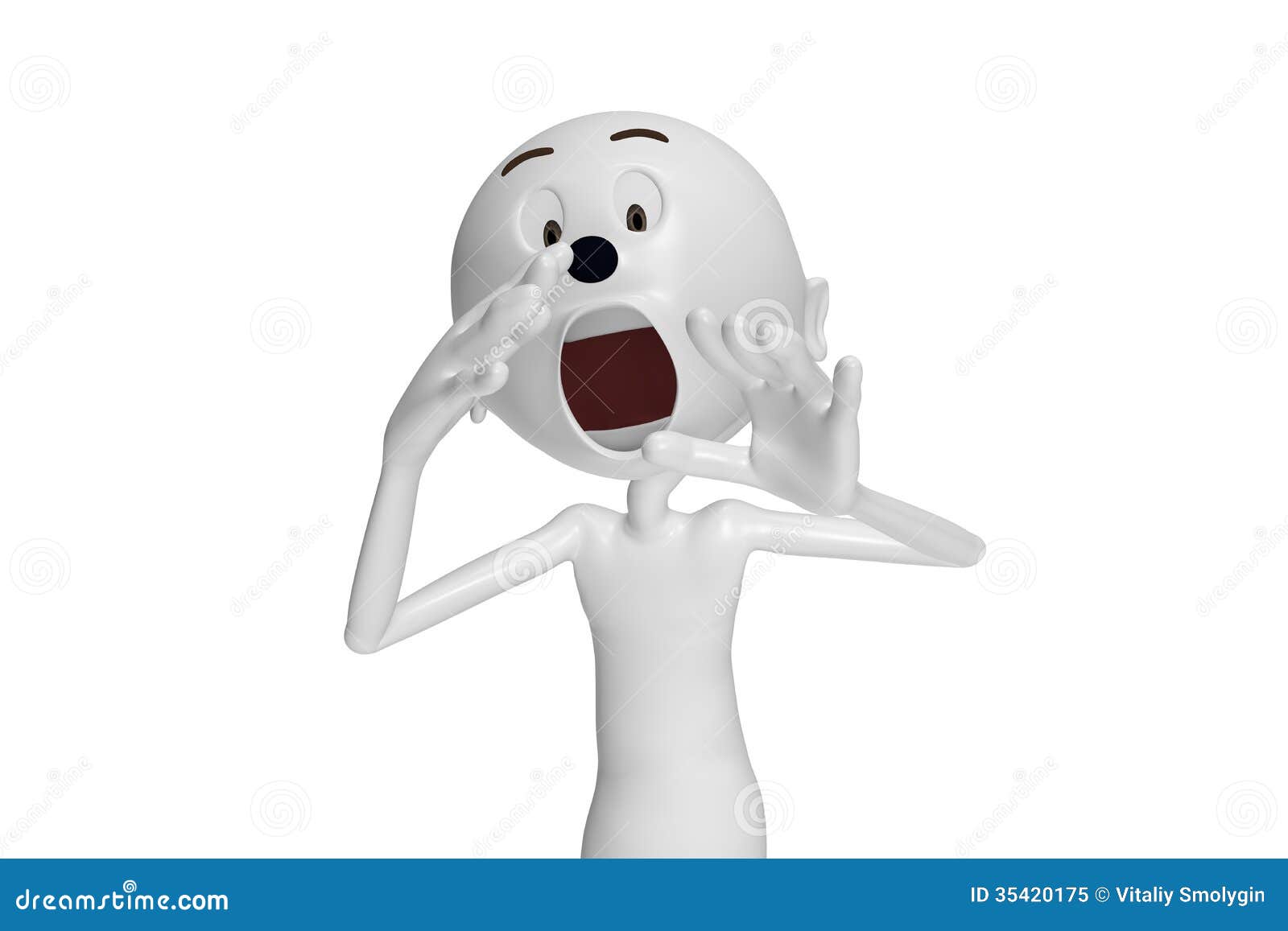 Screaming out loud stock illustration. Illustration of blank - 35420175