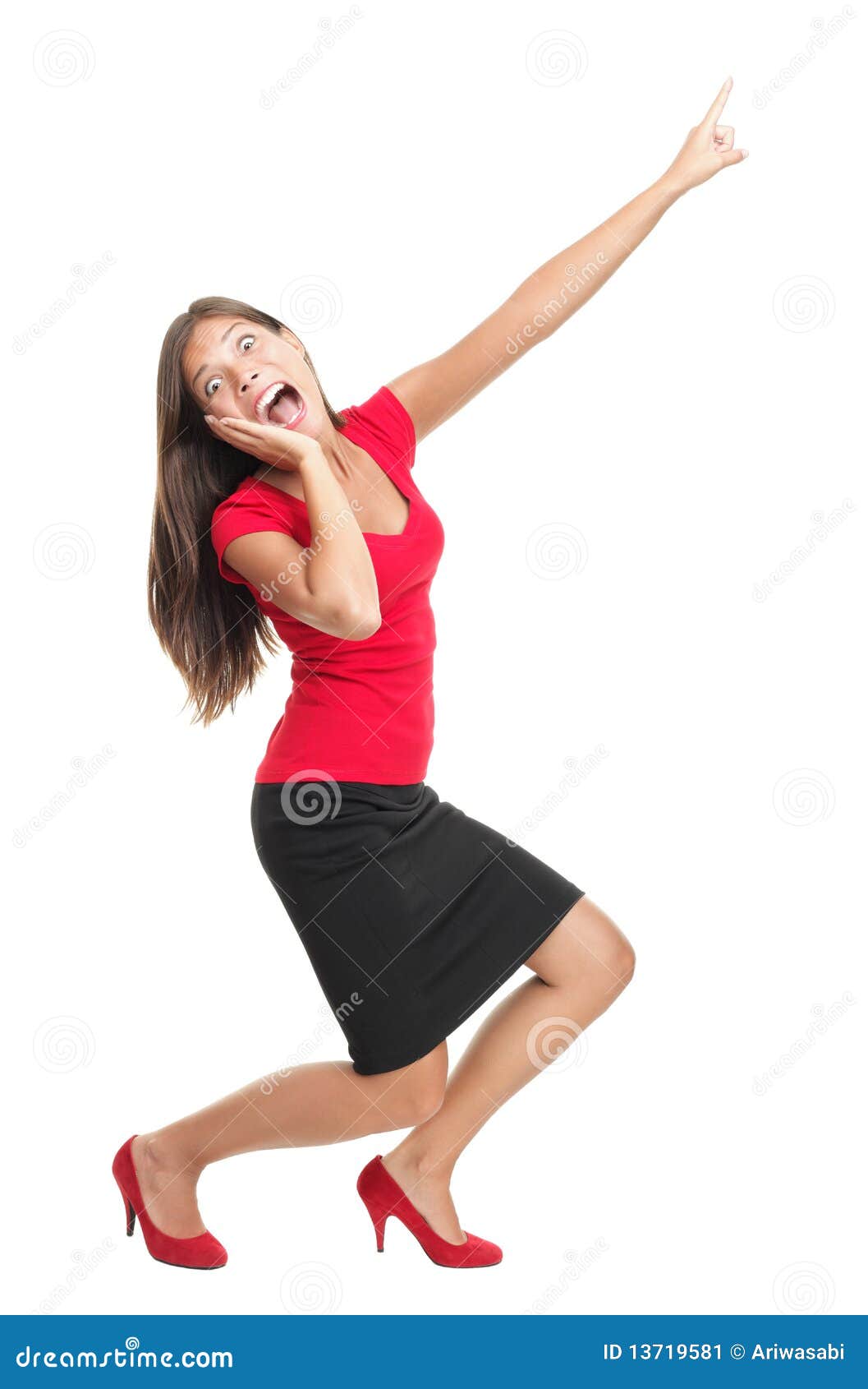 Screaming and Pointing Woman Stock Image - Image of angry, head: 13719581