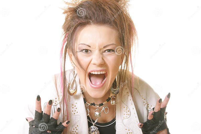 Screaming punk stock photo. Image of leather, highlights - 7242898