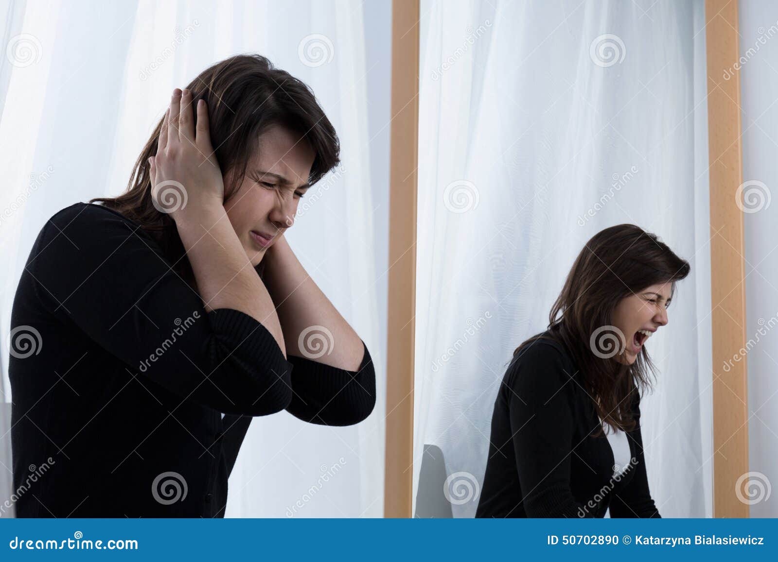 Screaming reflection stock photo. Image of person, lonely - 50702890