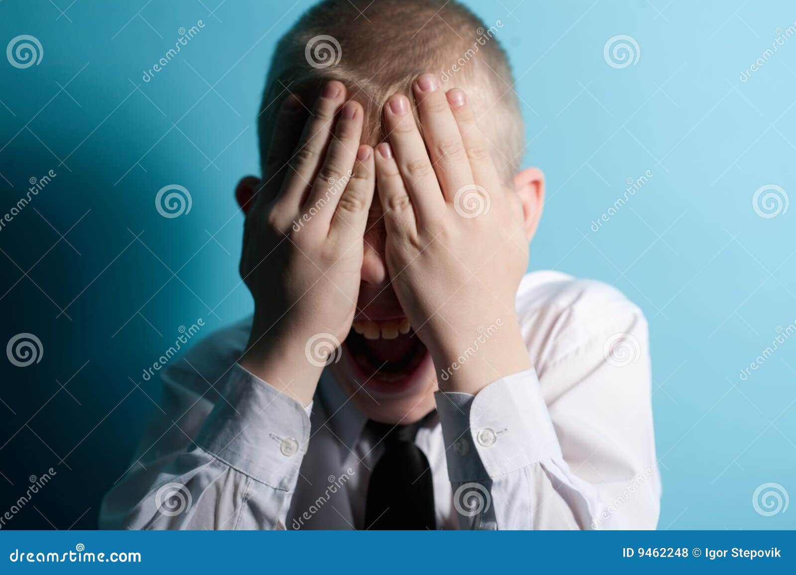 Screaming Scared Teenager Close Your Face Stock Photo - Image of anger ...