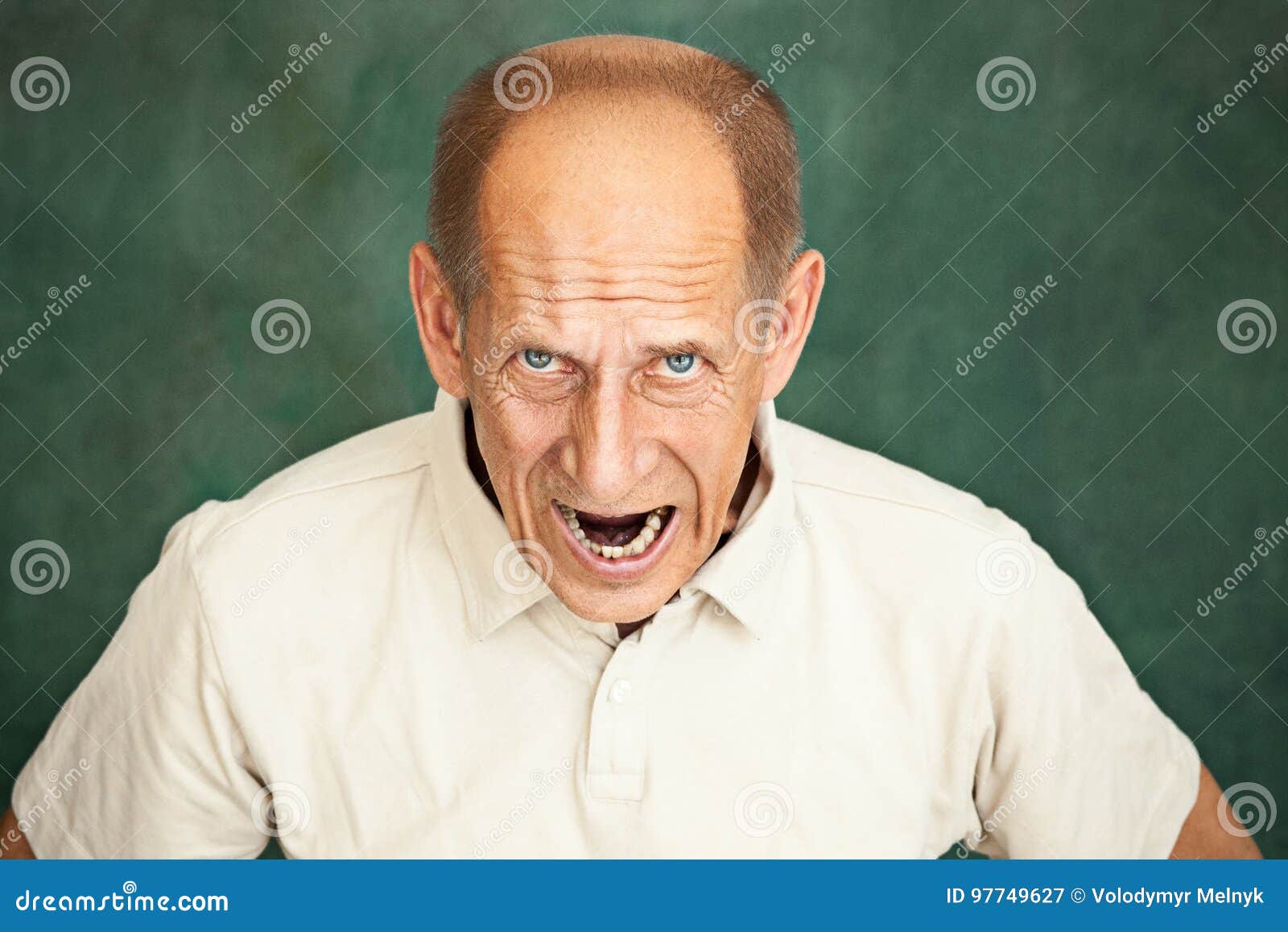 Screaming Senior Man stock image. Image of colorimage - 97749627
