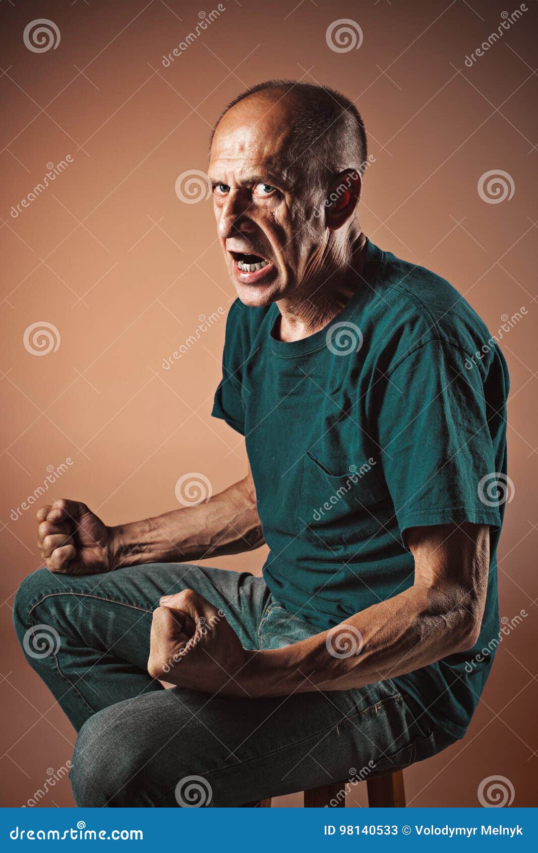 Screaming Senior Man stock image. Image of cleancut, furious - 98140533