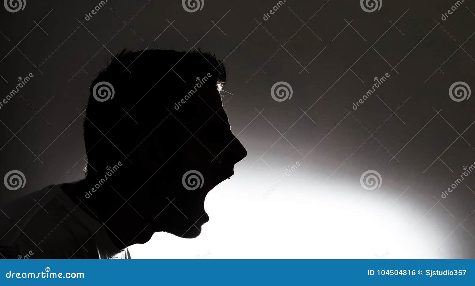 Screaming Man Silhouette Royalty-Free Stock Photography | CartoonDealer ...