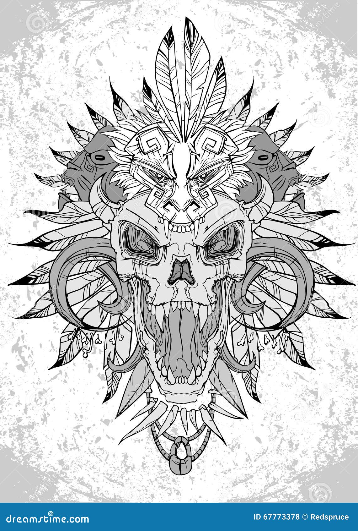 Kill Face Vector Illustration | CartoonDealer.com #44772032