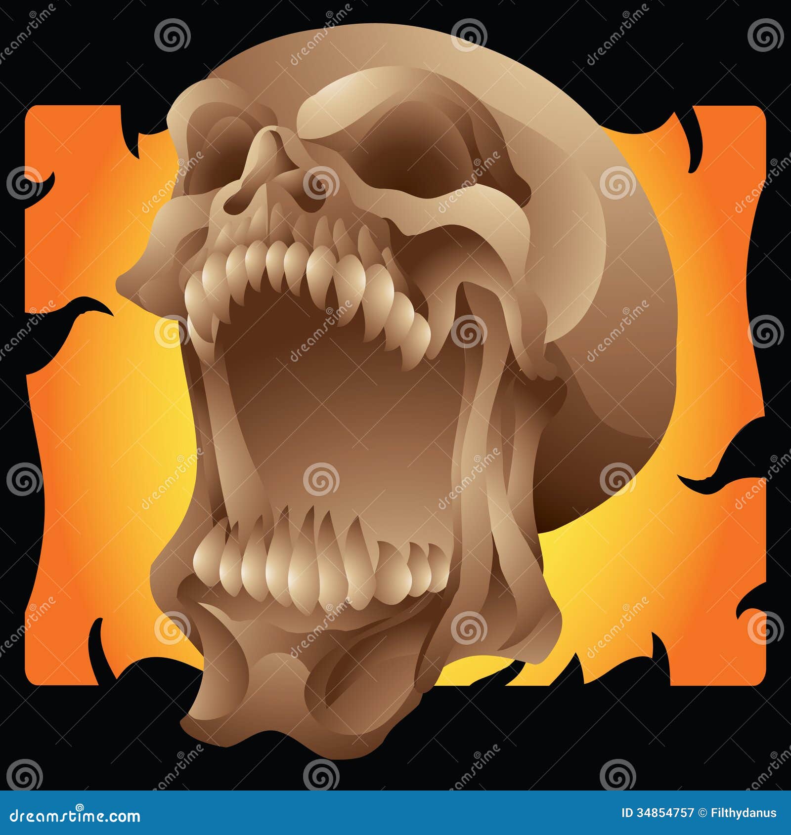 Screaming Skull Royalty Free Stock Photography - Image: 34854757
