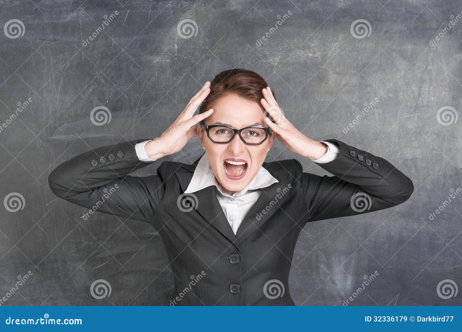 Screaming teacher stock image. Image of expression, eyeglasses - 32336179