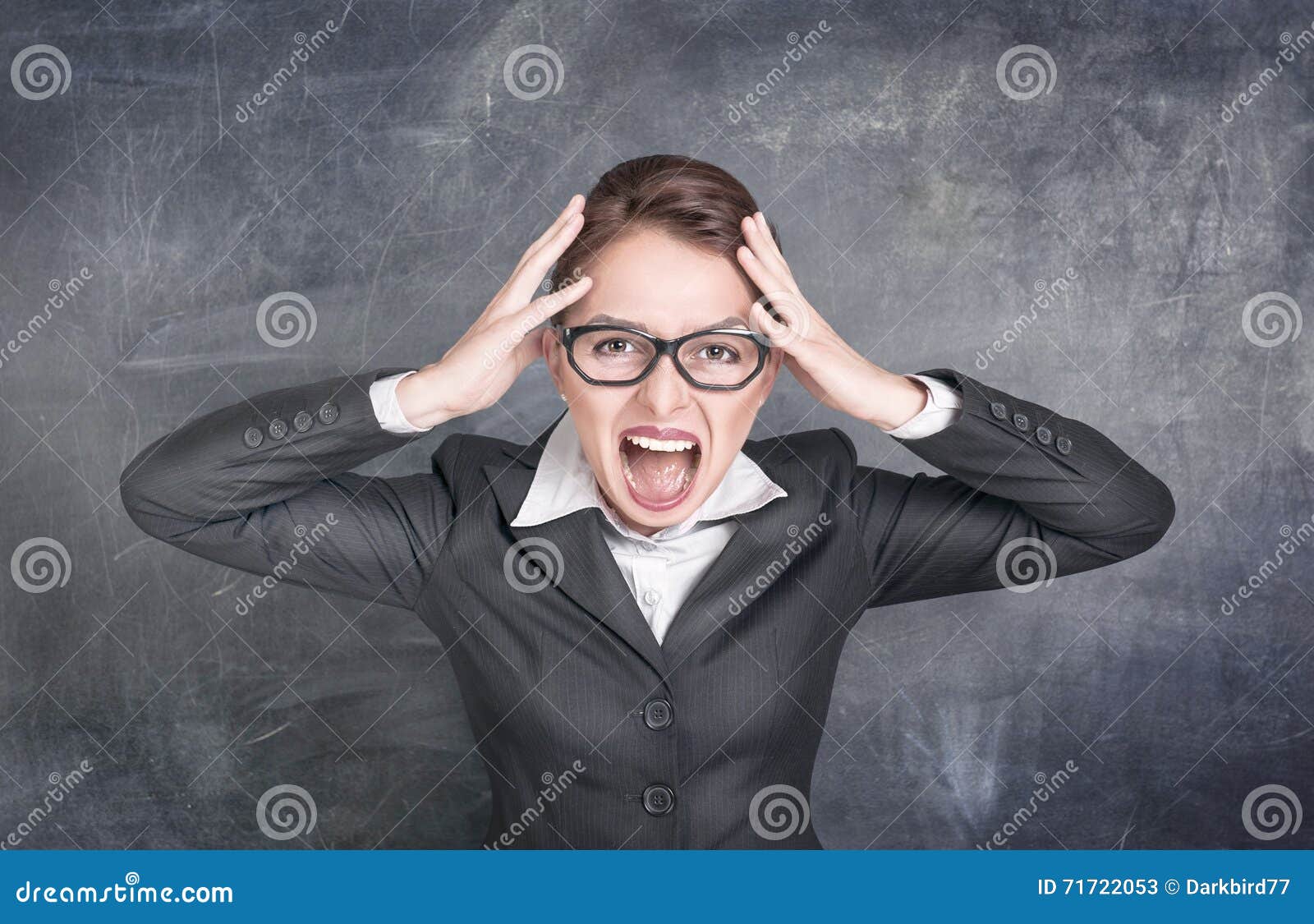Screaming teacher stock image. Image of emotion, anger - 71722053