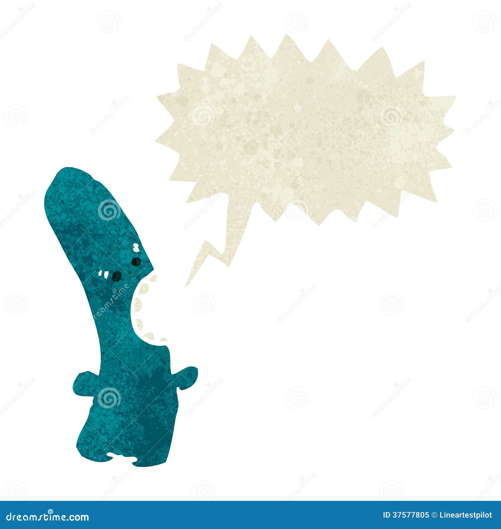 Screaming Weird Retro Cartoon Alien Stock Vector - Illustration of ...