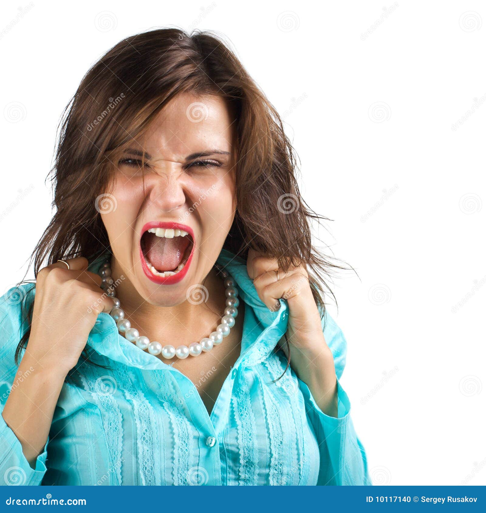 Screaming woman stock photo. Image of close, danger, european - 10117140